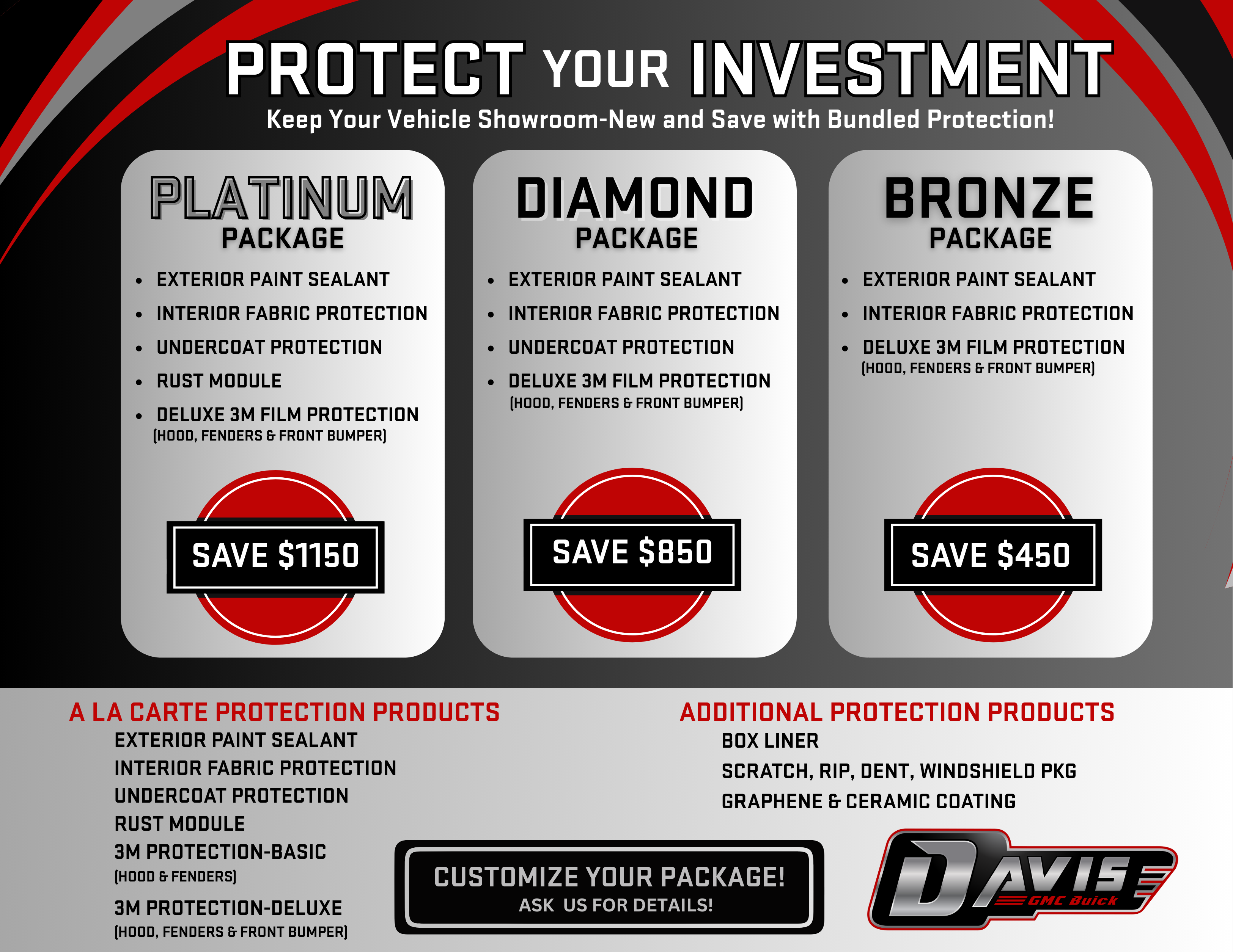 Vehicle Protection Packages | Davis GMC Buick Lethbridge